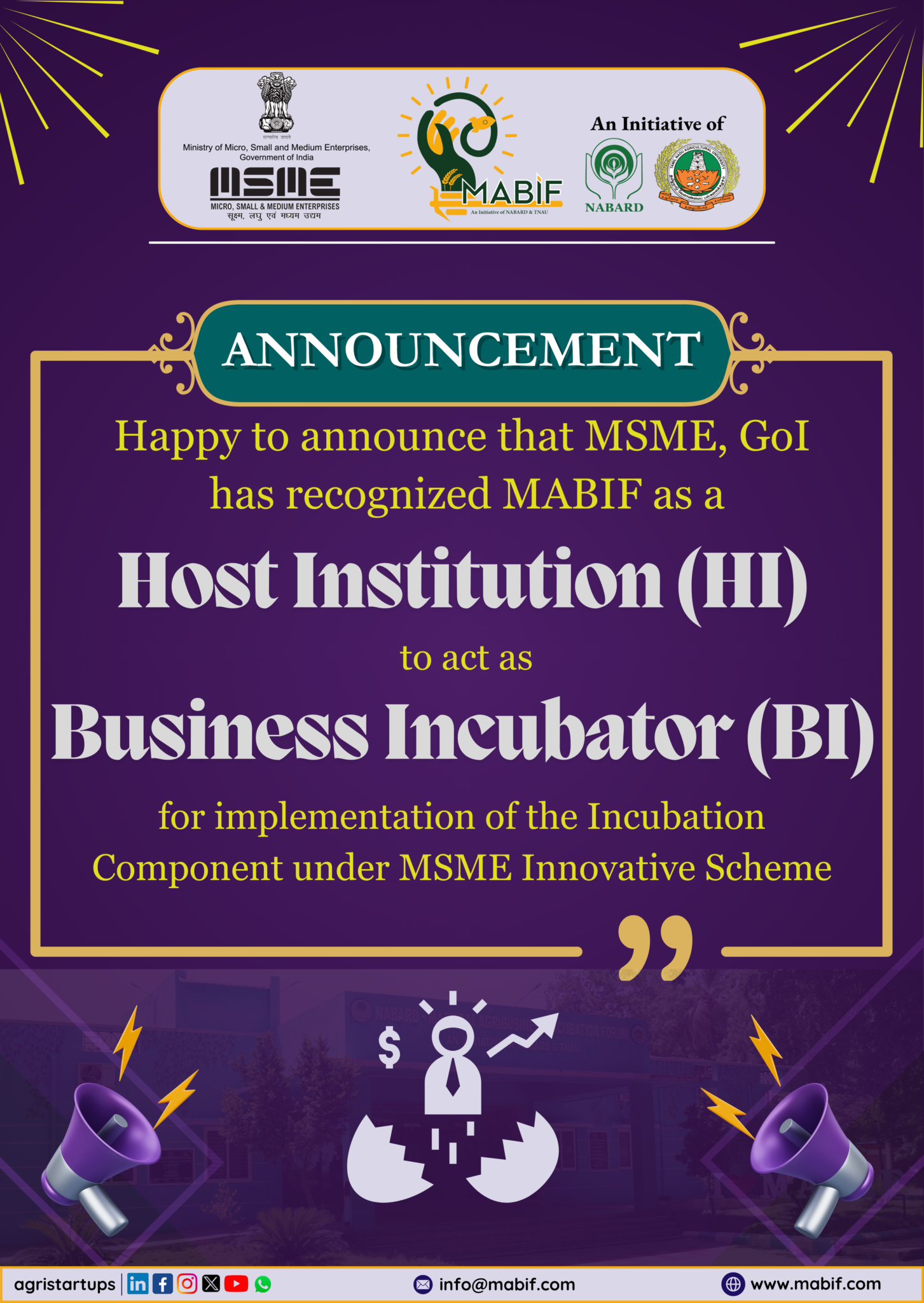 Ministry of Micro, Small and Medium Enterprises, Government of India ...
