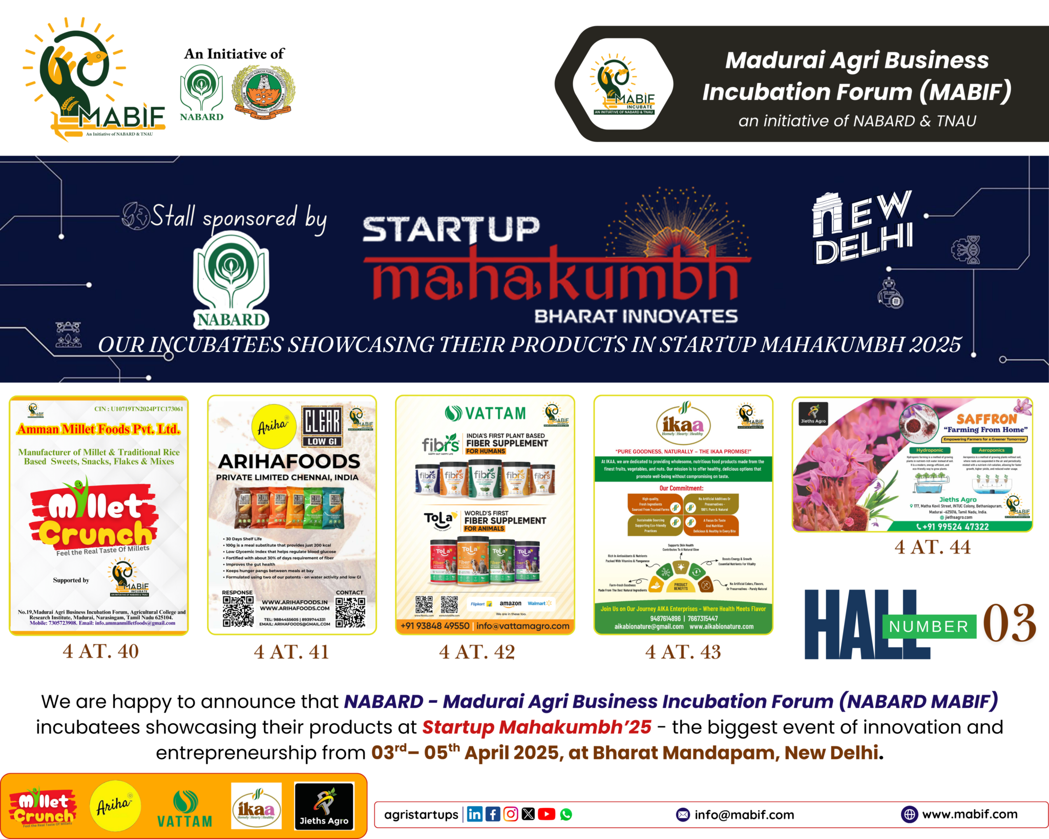 NABARD MABIF at Startup Mahakumbh, New Delhi! – MABIF