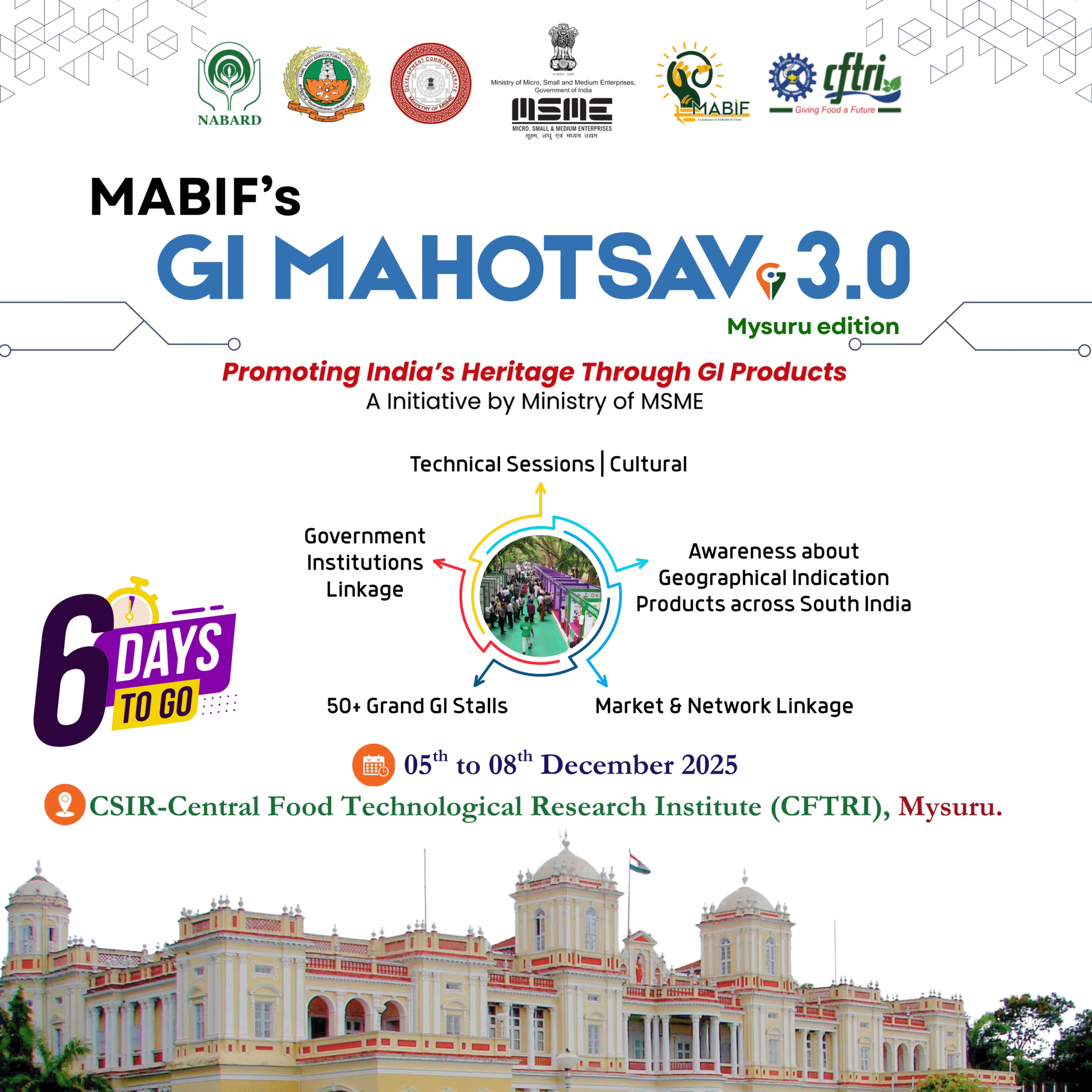 “The Countdown Begins: 6 Days to MABIF’s GI Mahotsav 3.0!” – MABIF