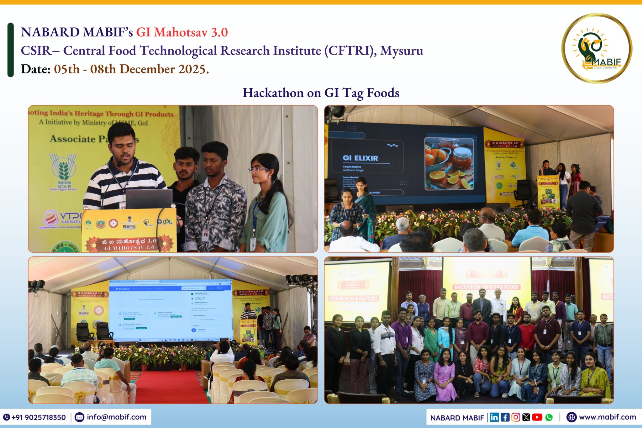“Hackathon on GI Tag Foods – Innovation Challenge” – MABIF