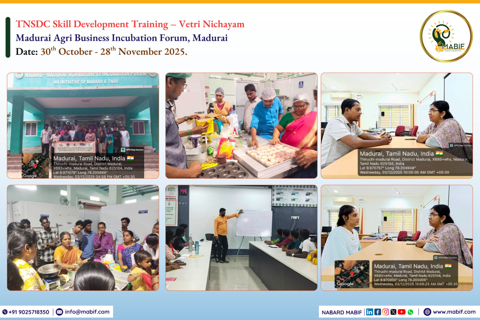 Bakery Products & Chikki Value Addition under the TNSDC Skill ...